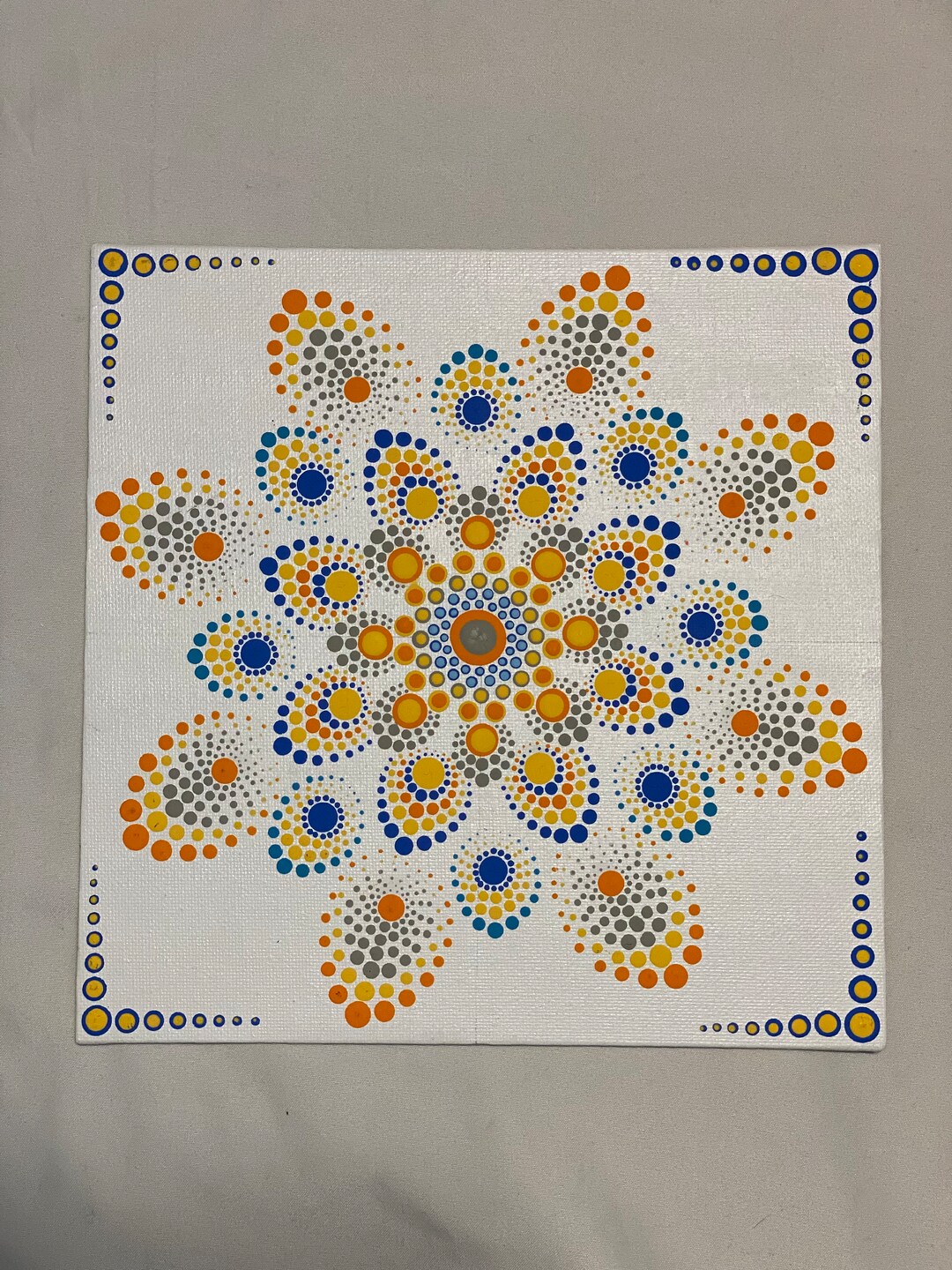 Mandala Dot Painting on Canvas - Etsy