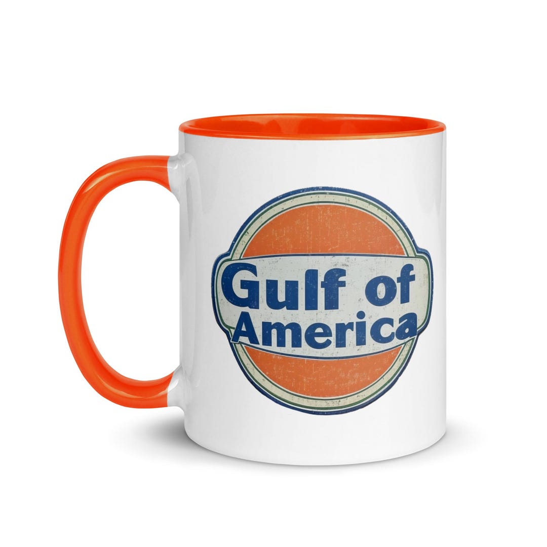 Gulf of America Coffee Mug With Color Inside | Orange Mug | Antique ...