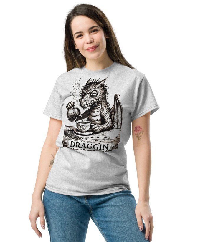 Draggin Dragon Meme Tshirt Funny Dragon Shirt Comfort Colors Shirt ...