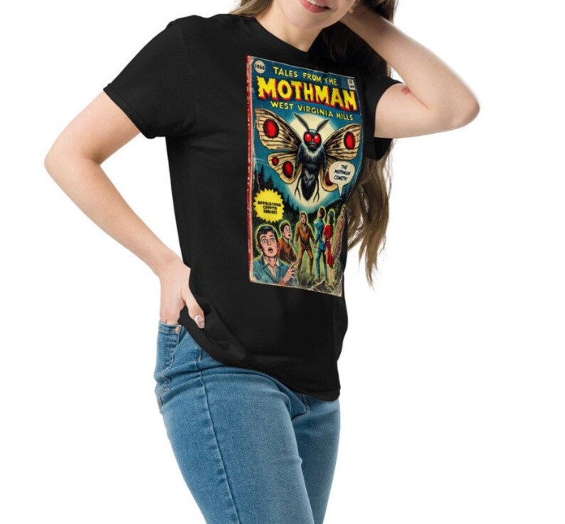 Mothman Comic Book Cover Harbinger of Doom Funny Cryptid Tshirt Tshirt ...