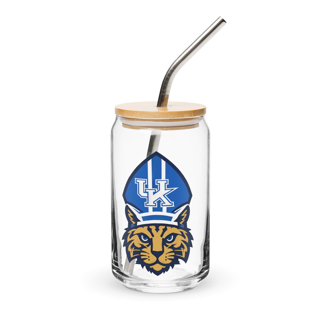 Cat Pope Glass Tumbler With Straw and Lid Cute Cup Beer Can Iced Coffee ...