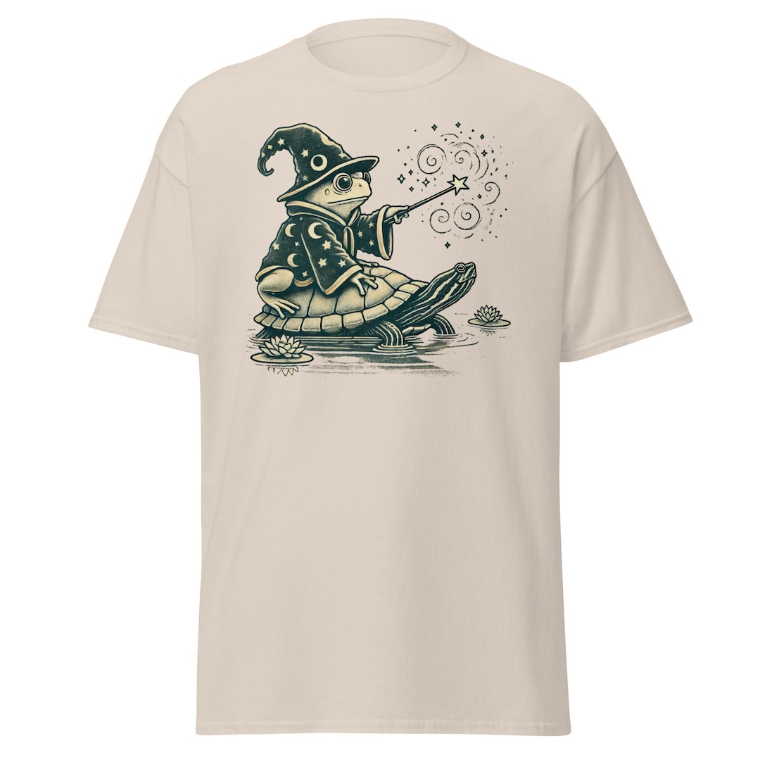 Wizard Frog Turtle DND T-shirt: Fantasy Gaming Comfort Colors Tee - Etsy
