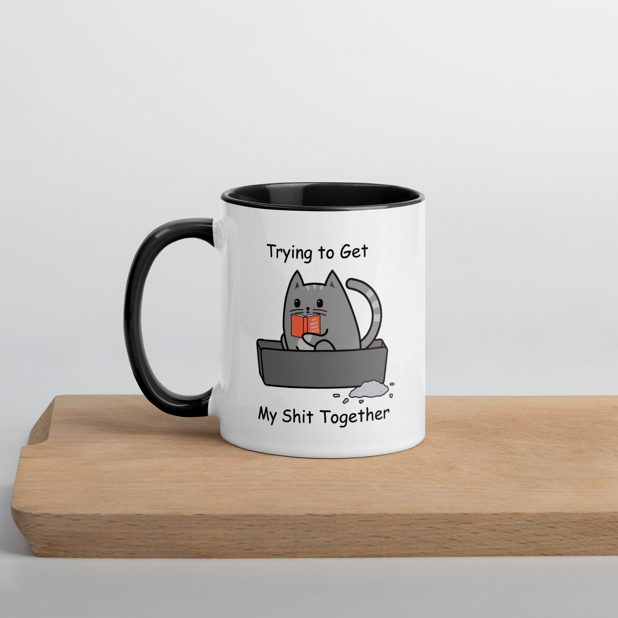 Trying to Get My Shit Together | Cat Meme Mug | Ceramic Coffee Mug ...