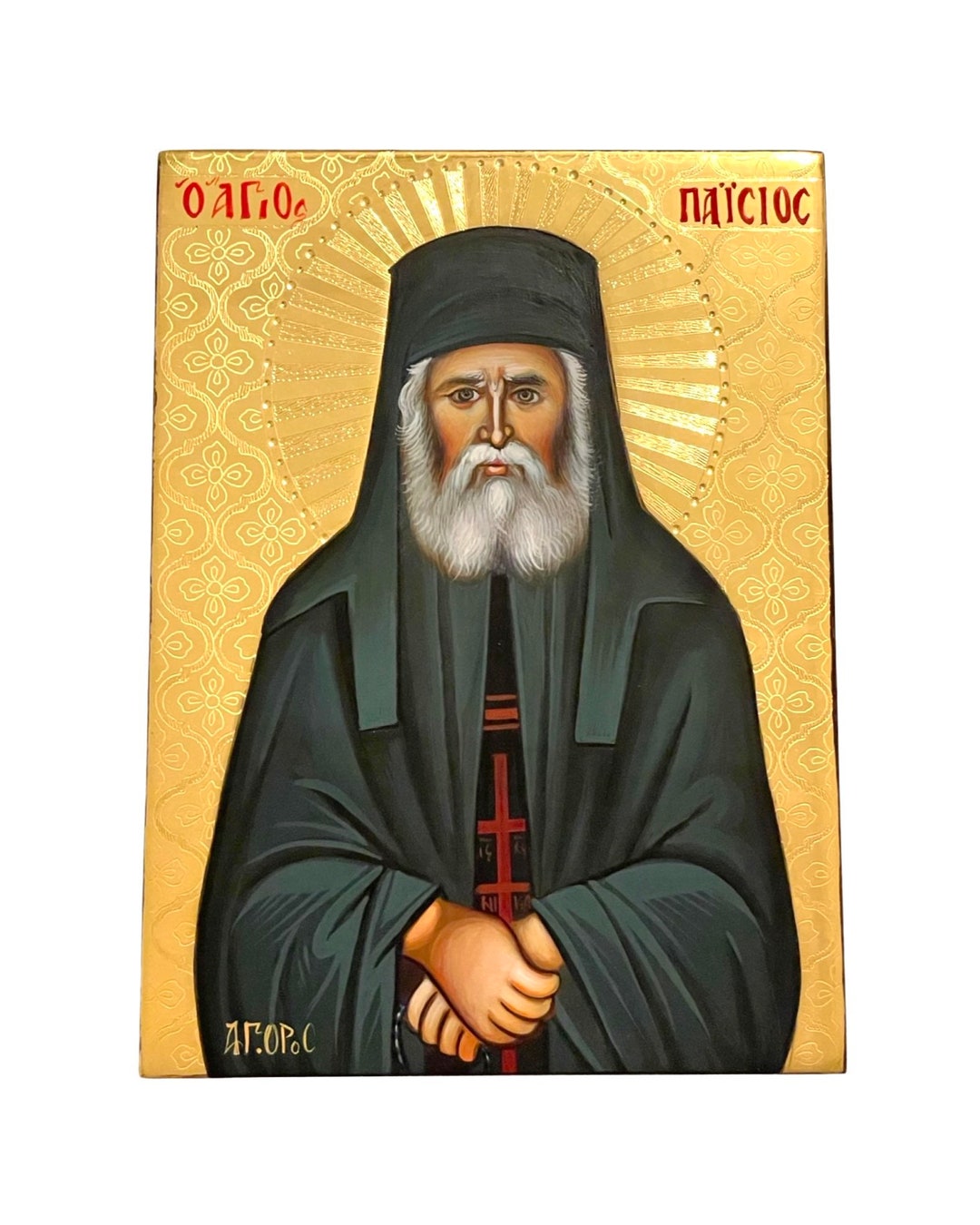 Saint Paisios,icon Hand Painted Icon Religious Gift Mount Athos Gift ...