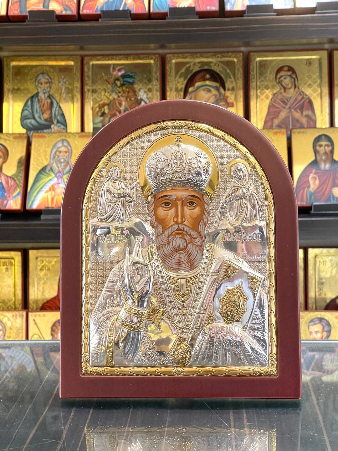 Saint Nikolas,mount Athos,monasteries,mount Athos Icon,orthodox Icon,hand Made Icon,icon for ...
