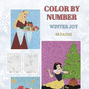 Coloring Book Color by Number 23 Pages to Color Printable PDF - Etsy