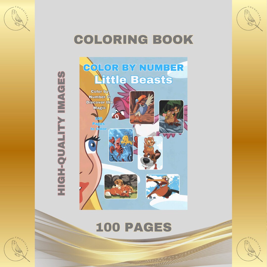 Color by Number 100 Pages to Color Printable PDF Instant Digital ...