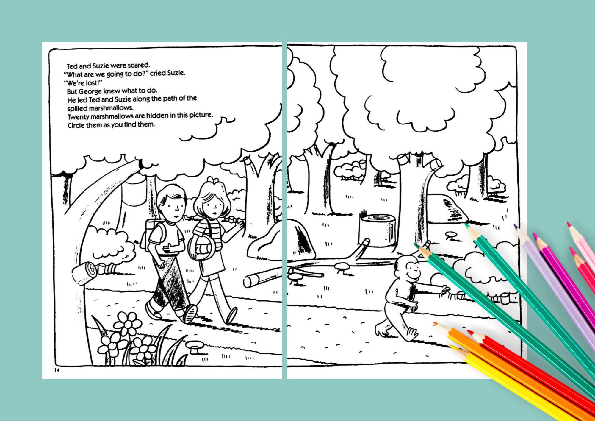 Vintage Coloring Activity Book Printable PDF Instant Digital Download ...