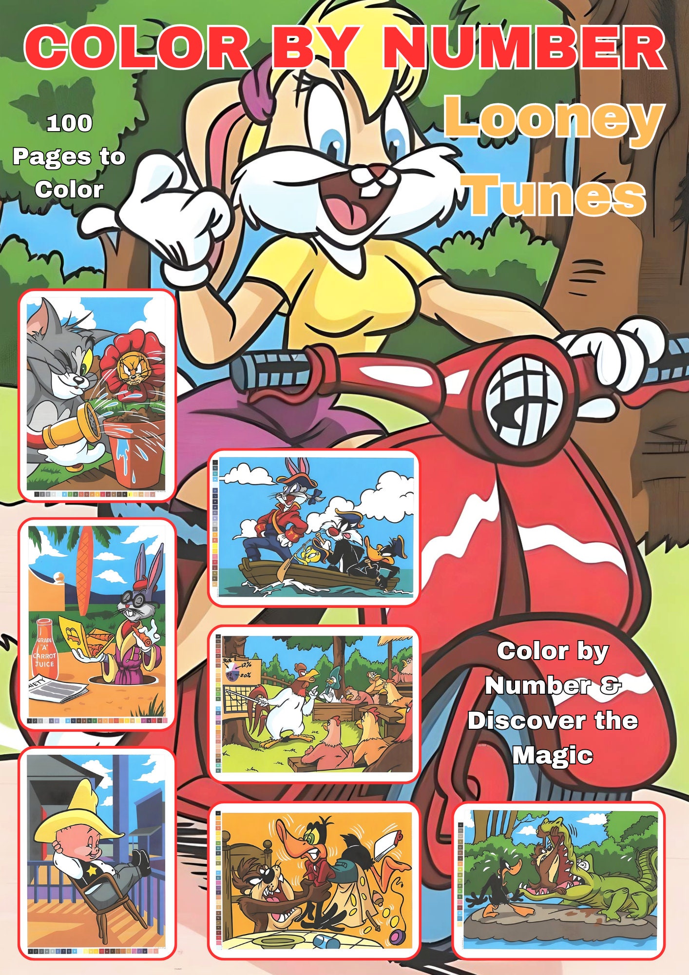 Coloring Book Color by Number 100 Pages to Color Printable PDF Instant ...