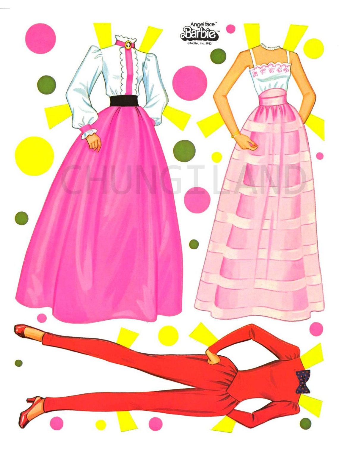 Barbie Paper Doll Angel Face Printable PDF Instant Digital Download - Etsy