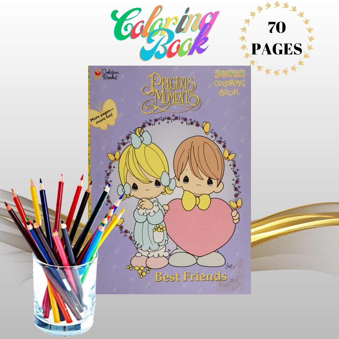 Vintage Coloring Activity Book Precious Moments 70 Pages to Color ...