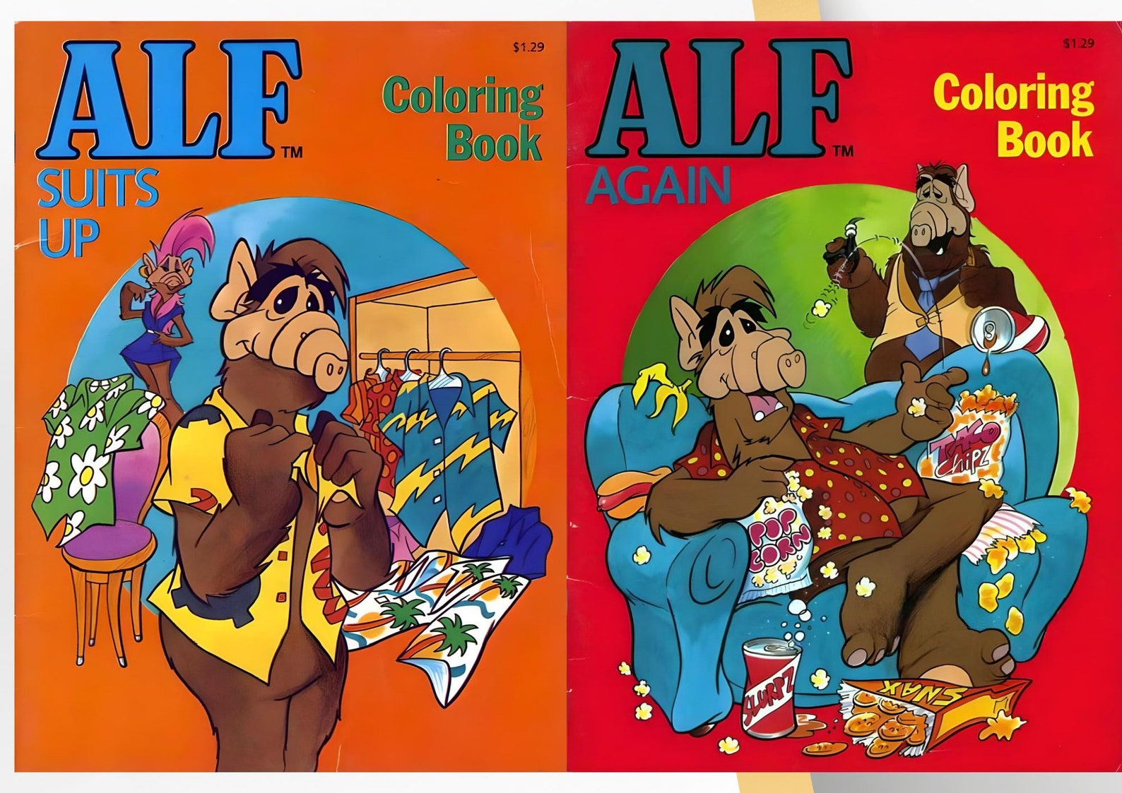 OFFER 2 Coloring Activity Books Alf Animated Series Printable PDF ...