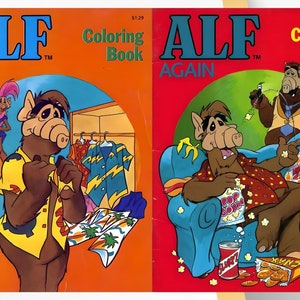 OFFER 2 Coloring Activity Books Alf Animated Series Printable PDF ...