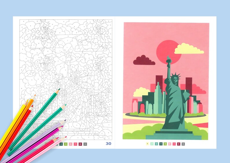 Color by Number 100 Pages to Color Printable PDF Instant Digital ...