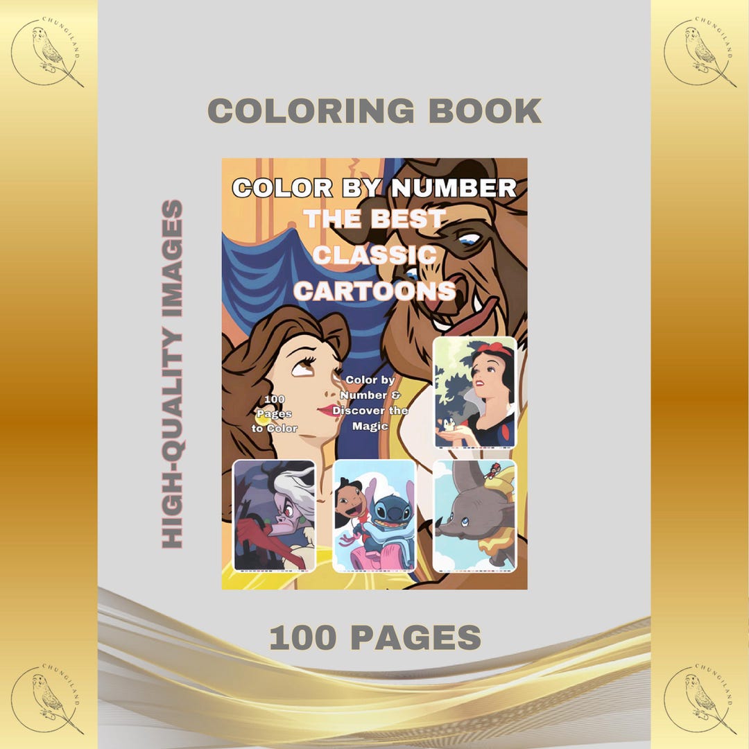 Color by Number 100 Pages to Color Printable PDF Instant Digital ...