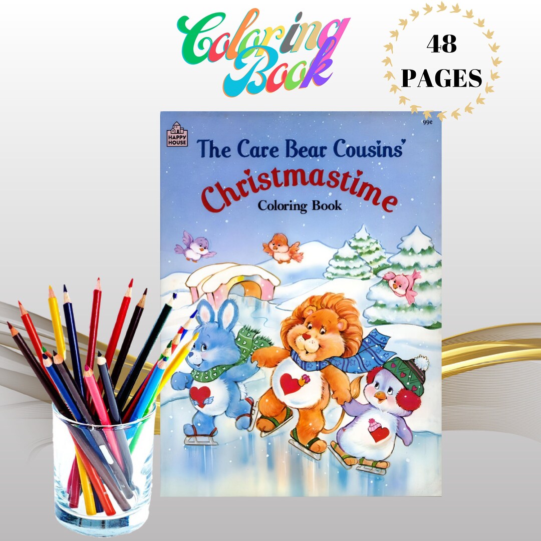 Coloring Book Care Bears Christmas Printable PDF Instant Digital ...