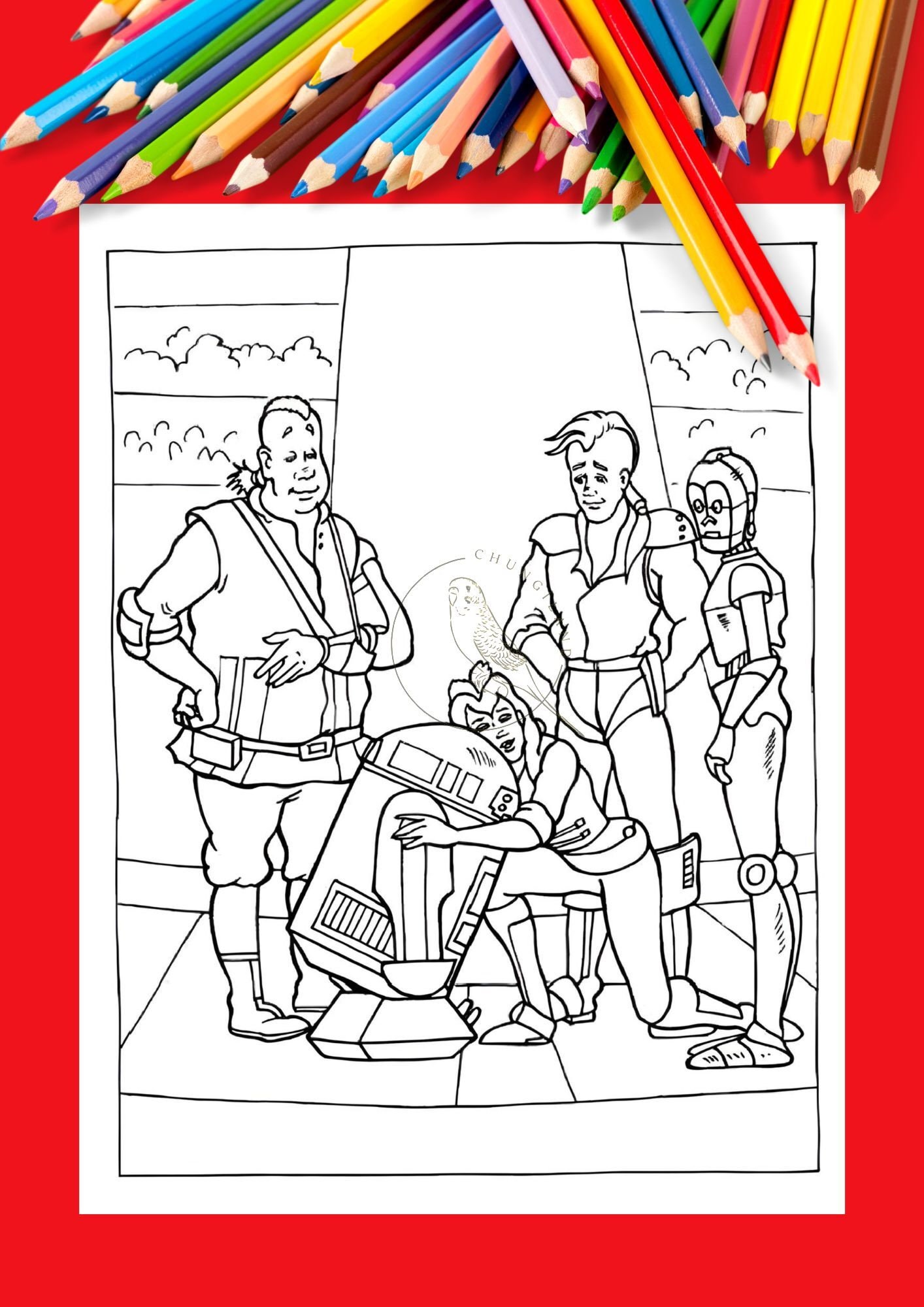 Vintage Coloring Book Star Wars Droids 32 Pages to Color Printable PDF ...
