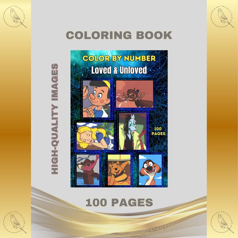 Coloring Book Color by Number 100 Pages Printable PDF Instant Digital ...
