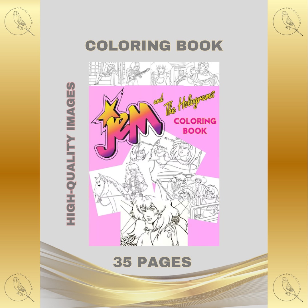 Vintage Coloring Book Jem and the Holograms Printable PDF Instant ...
