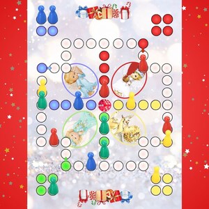 Ludo Board Game Template, Board, Dice and Game Pieces Cutout Template ...