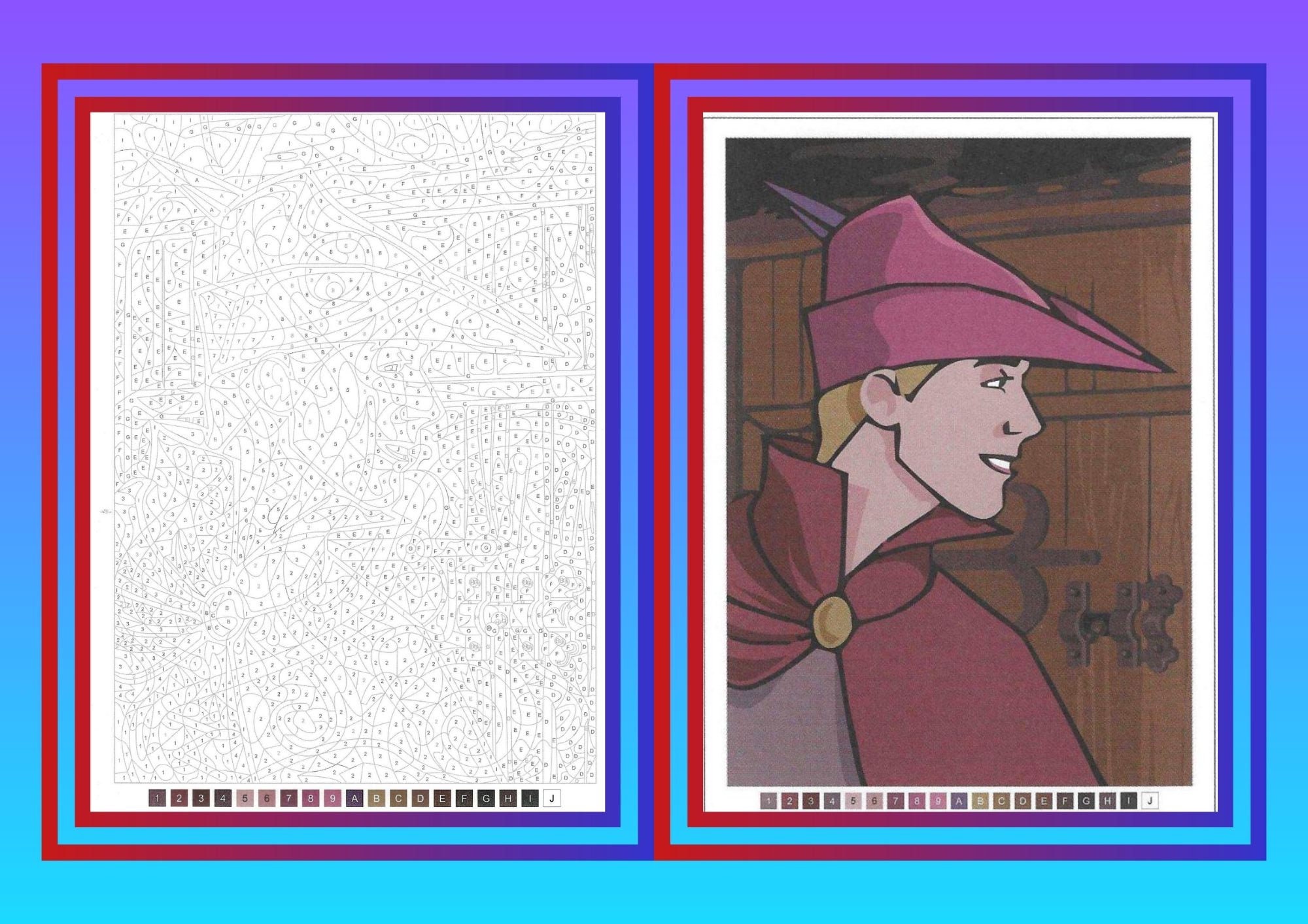 Color by Numbers Classic Characters 100 Pages - Etsy