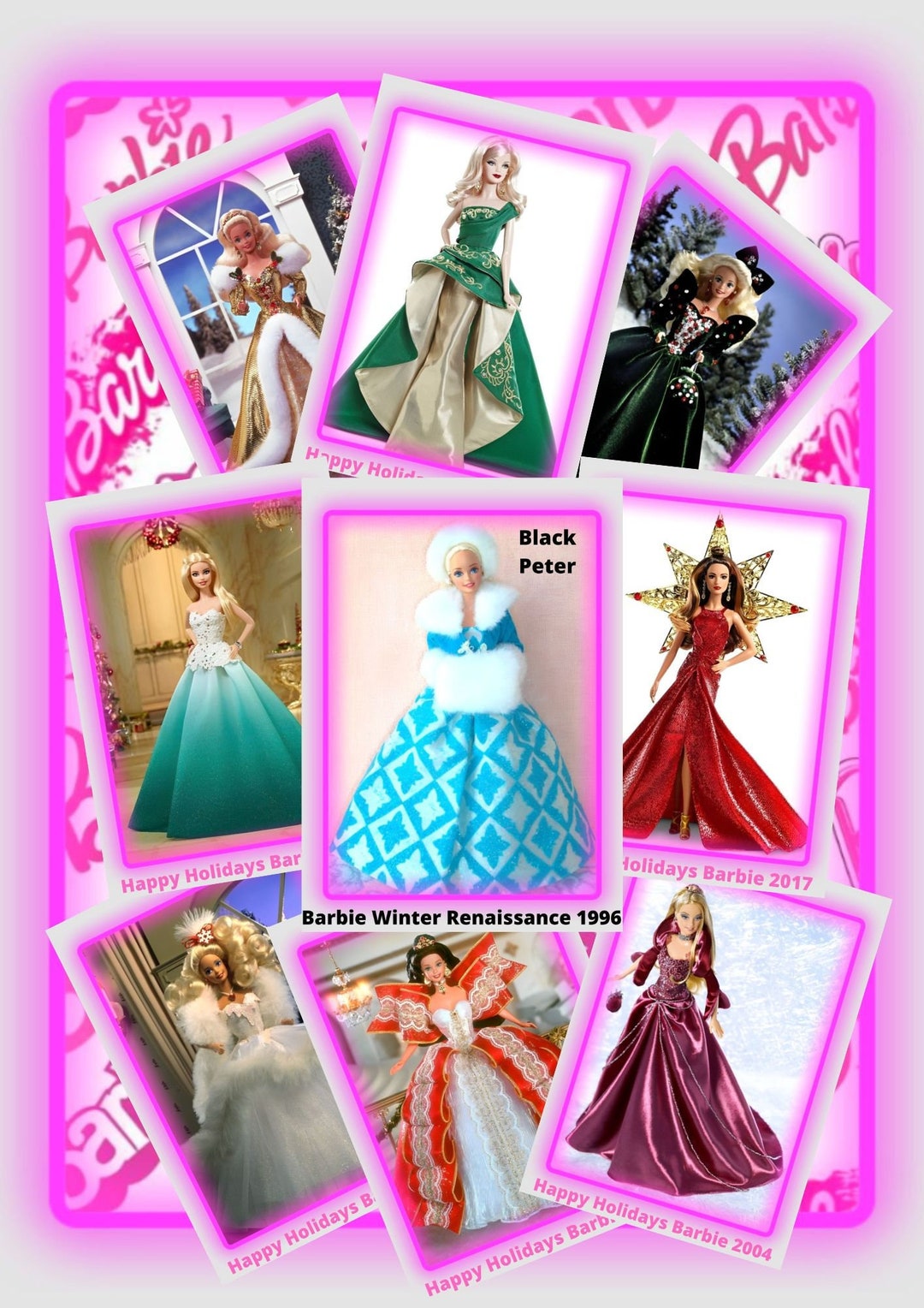 Card Game Barbie Printable PDF Instant Digital Download Happy - Etsy