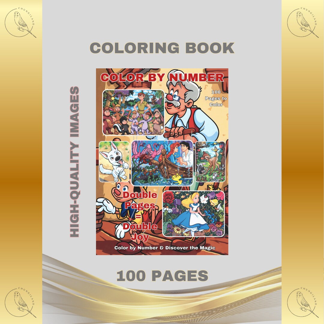 Color by Number 100 Pages to Color Printable PDF Instant Digital ...