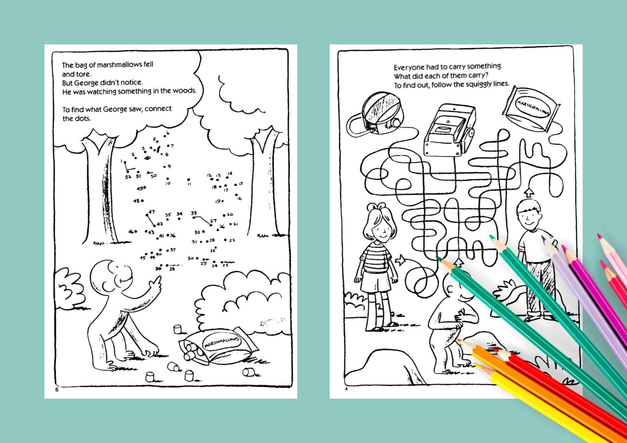 Vintage Coloring Activity Book Printable PDF Instant Digital Download ...