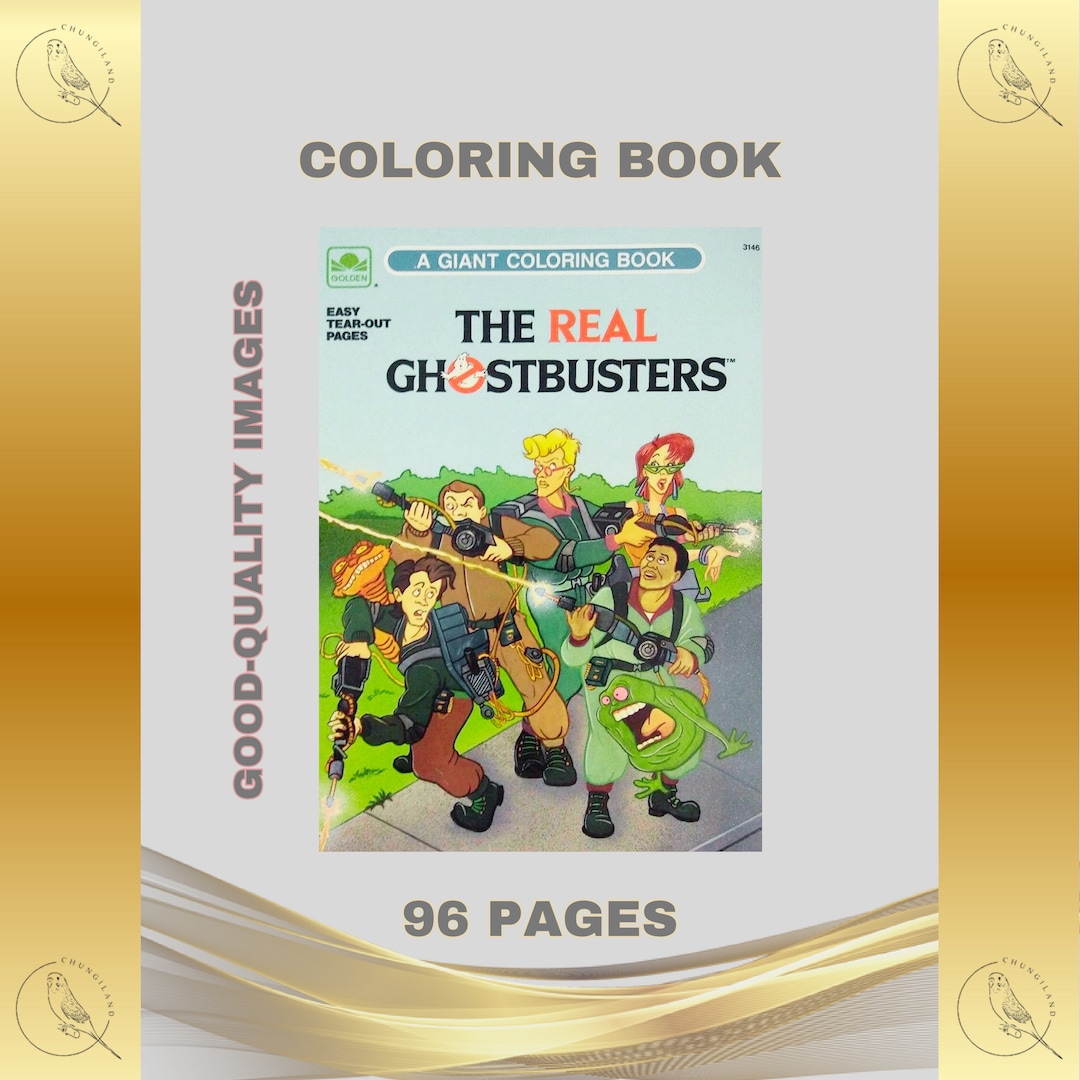 A Giant Coloring Book the Real Ghostbusters 96 Pages Printable PDF ...