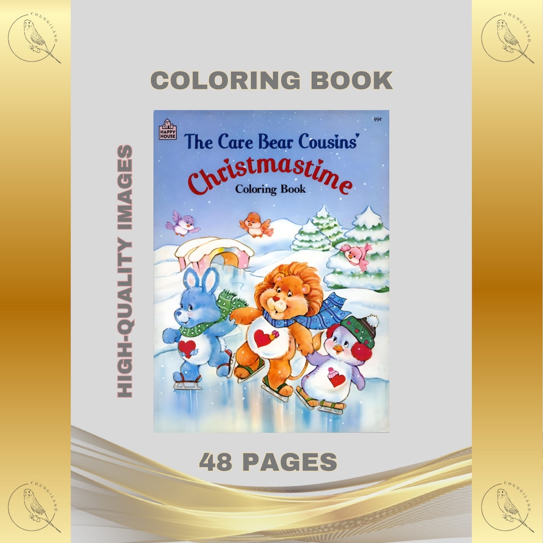 Coloring Book Care Bears Christmas Printable PDF Instant Digital ...
