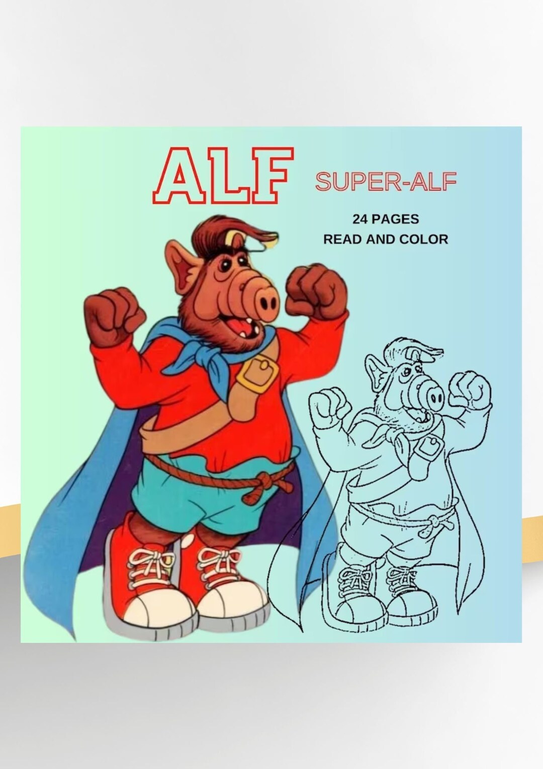 Alf Coloring Book Storybook Printable PDF Instant Digital Download - Etsy