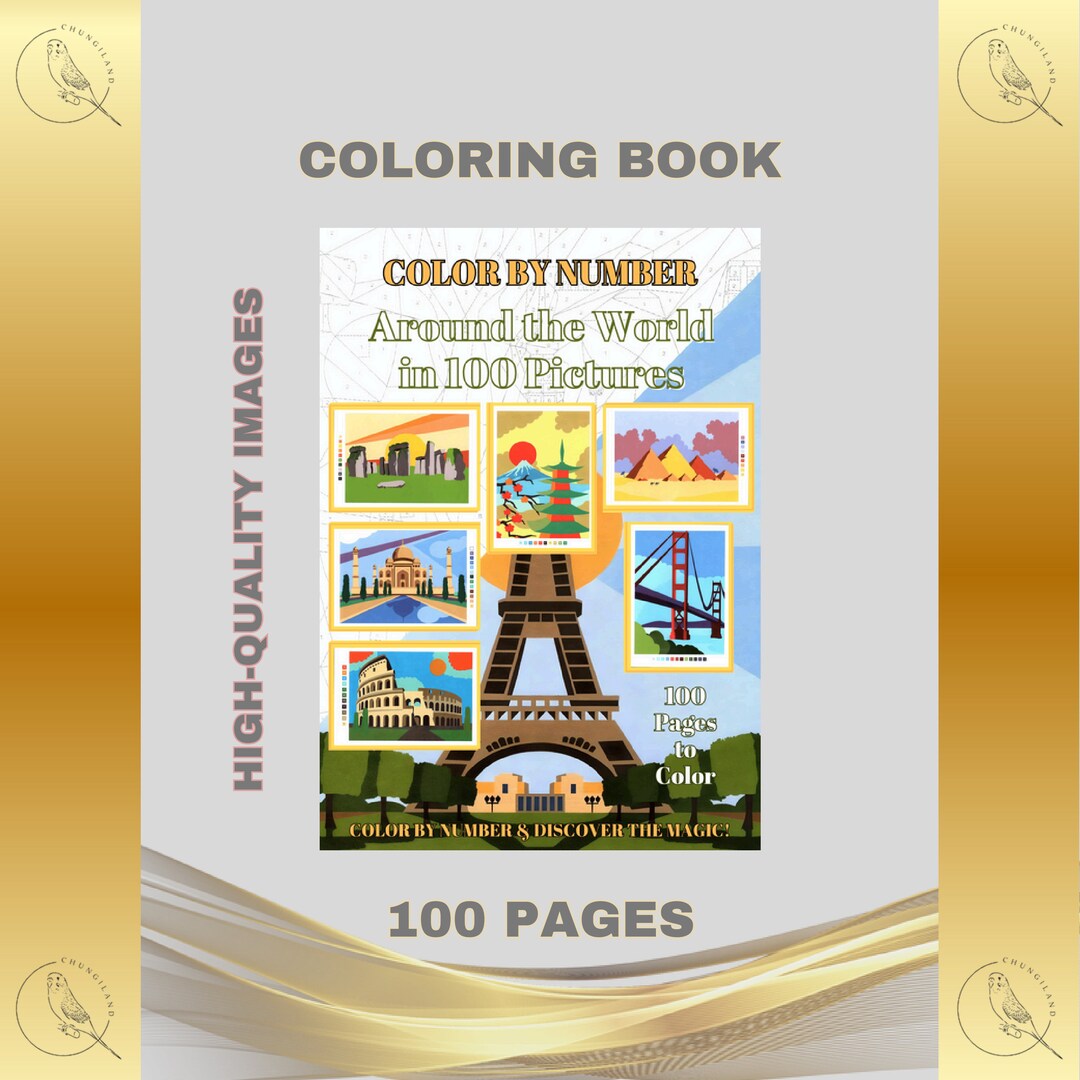 Color by Number 100 Pages to Color Printable PDF Instant Digital ...