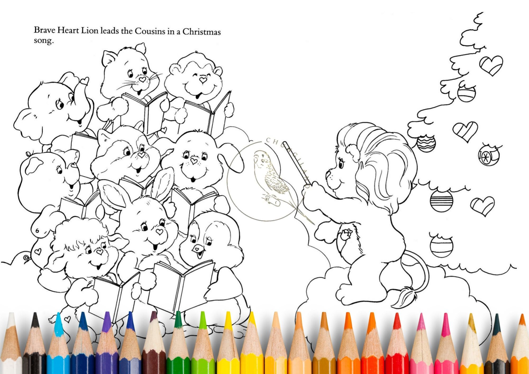 Coloring Book Care Bears Christmas Printable PDF Instant Digital ...