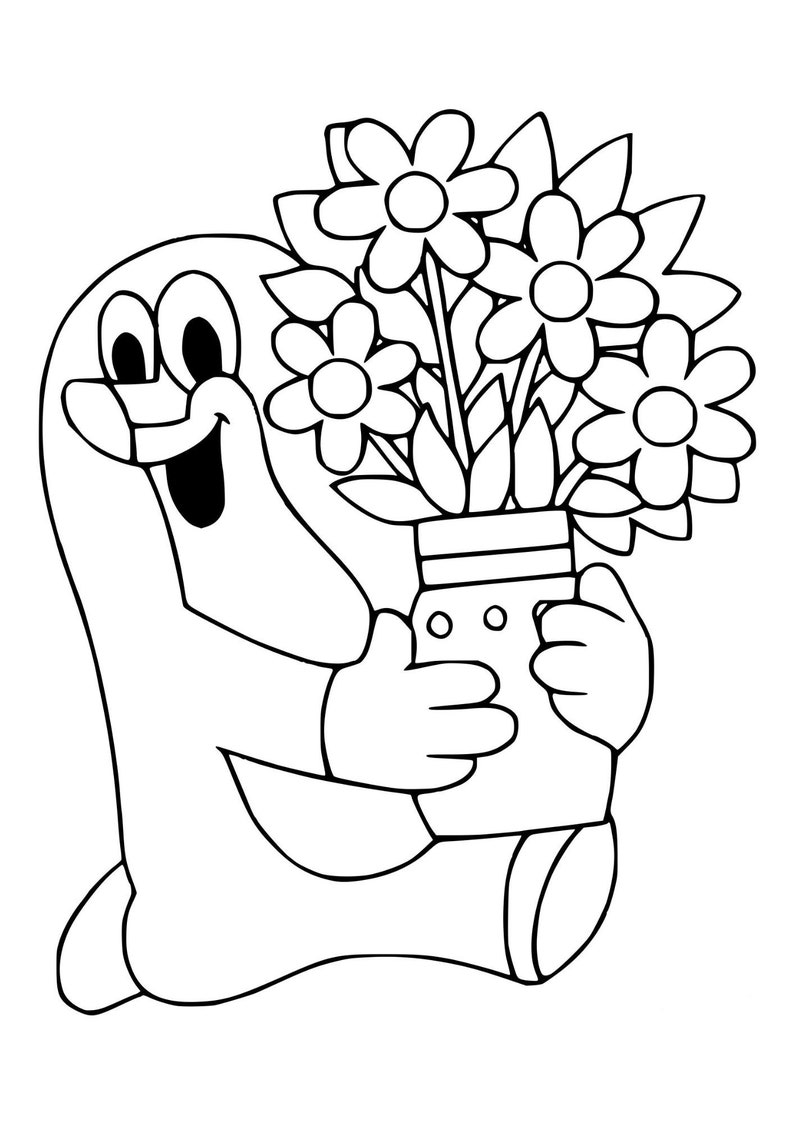 Vintage Coloring Book the Little Mole - Etsy