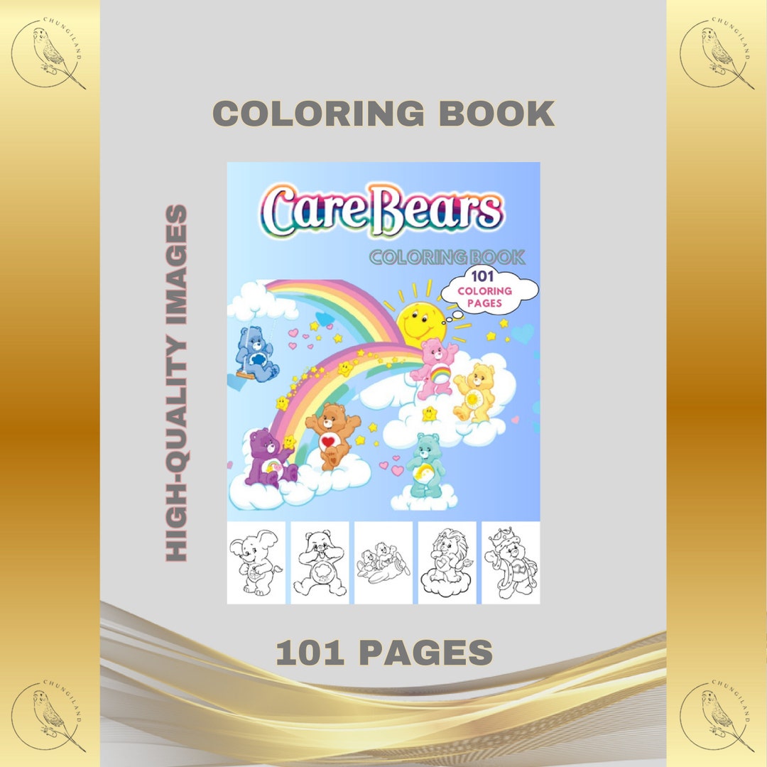 Care Bears Mega Coloring Book 101pages - Etsy