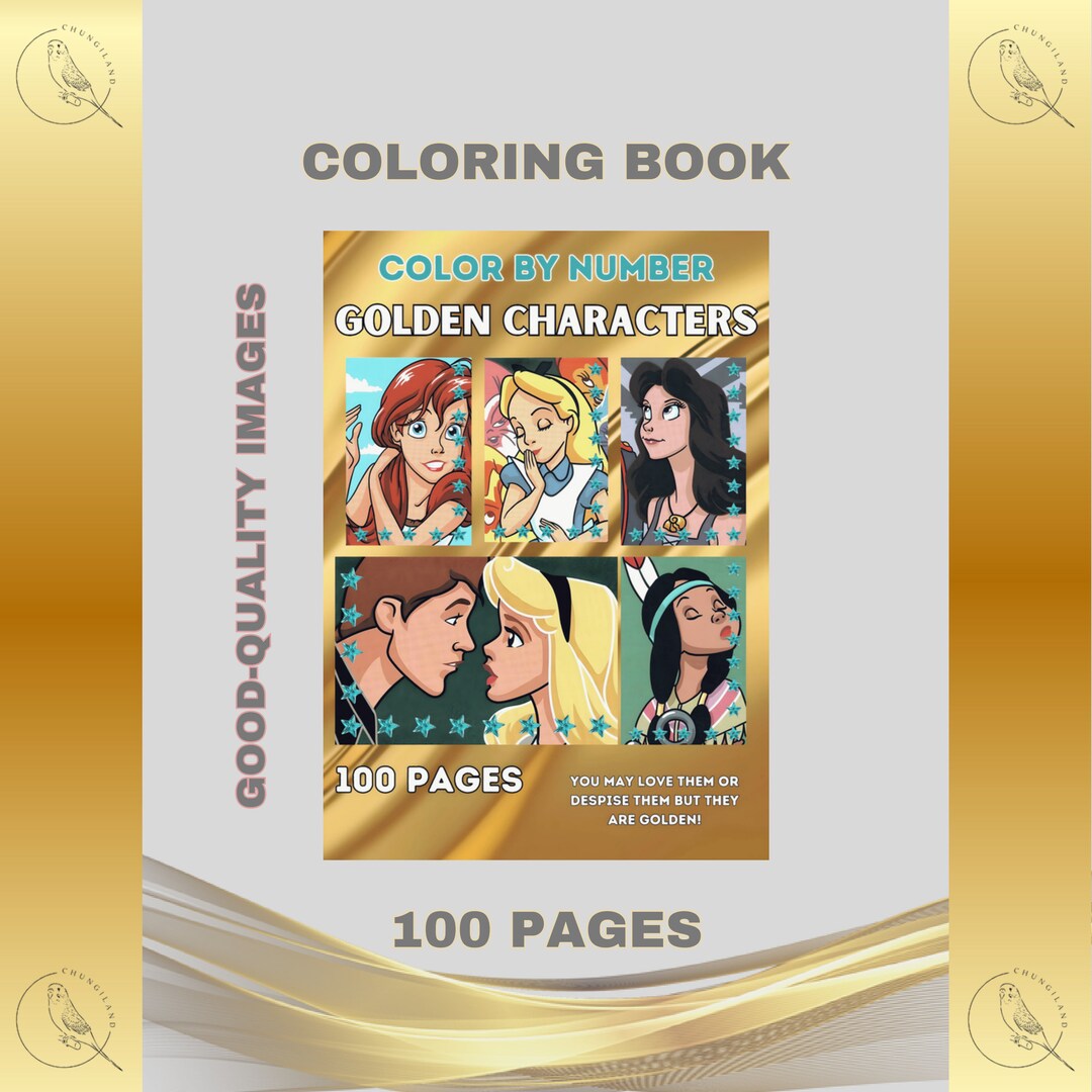 Color by Number Coloring Book 100 Pages Printable PDF Instant Digital ...