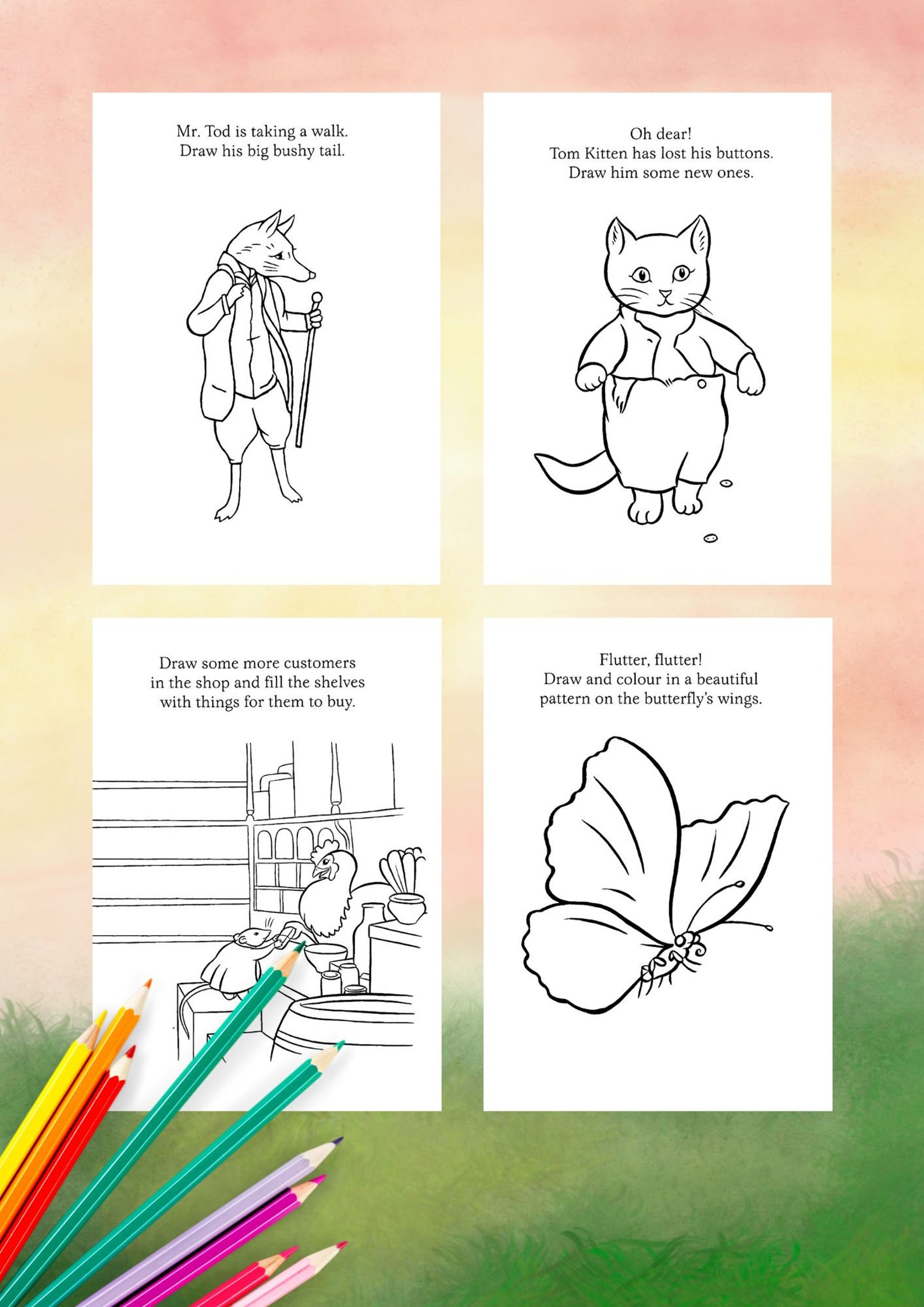 Vintage Coloring Activity Book 125 Coloring Pages Printable PDF Instant ...