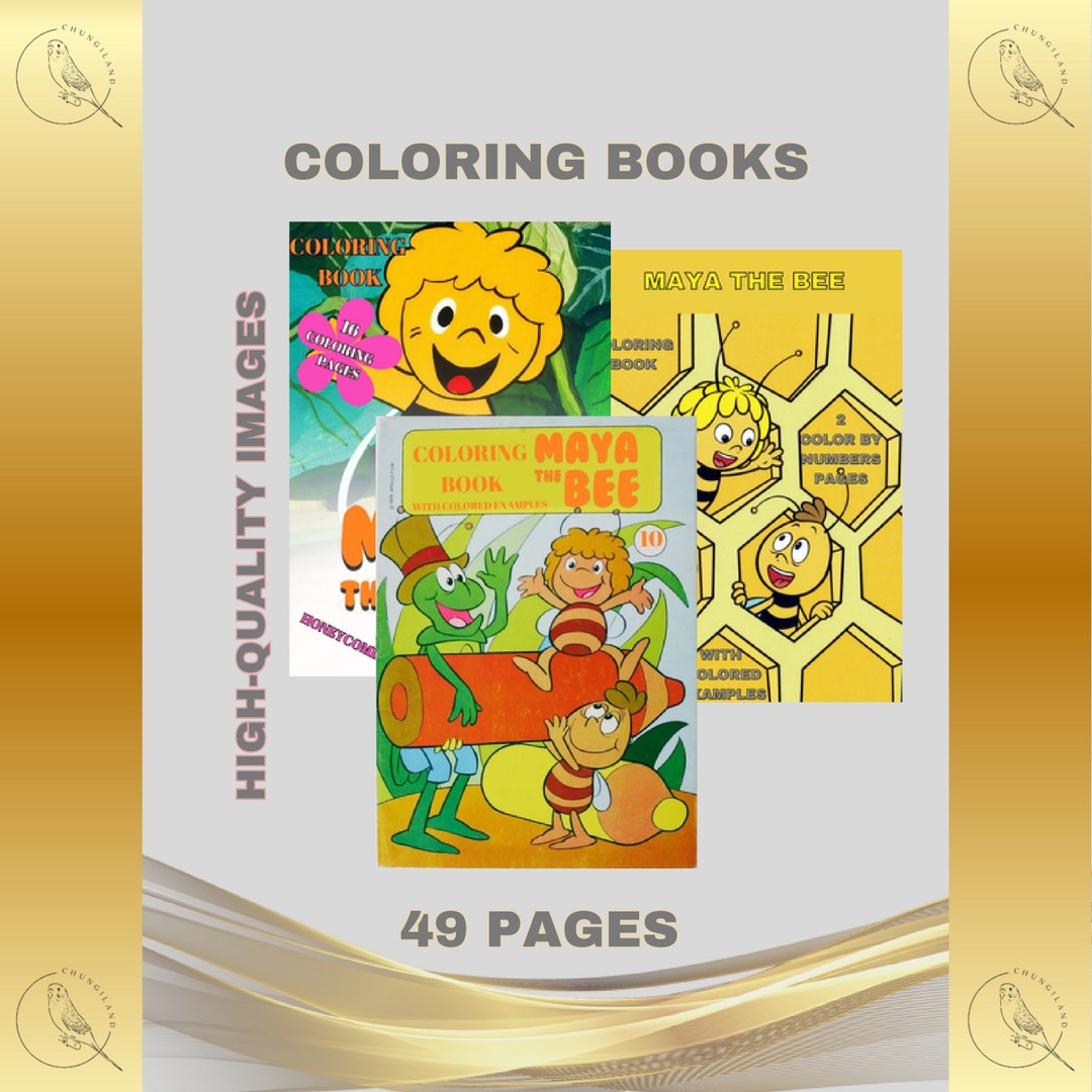 Coloring Books Maya the Bee 3 Books Printable PDF Instant Digital ...