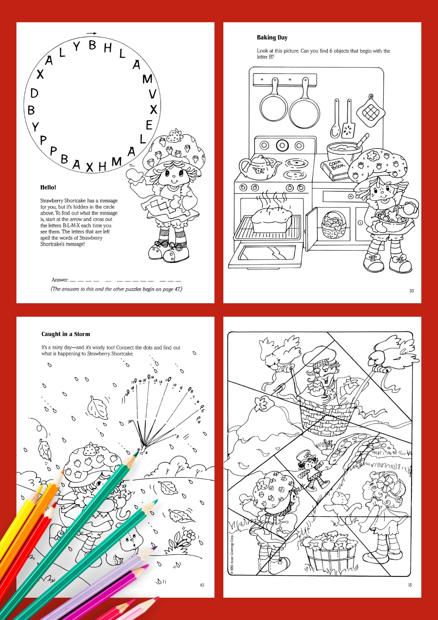 Vintage Coloring Activity Book Printable PDF Instant Digital Download ...