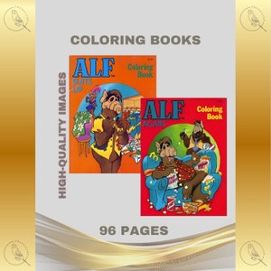 OFFER 2 Coloring Activity Books Alf Animated Series Printable PDF ...