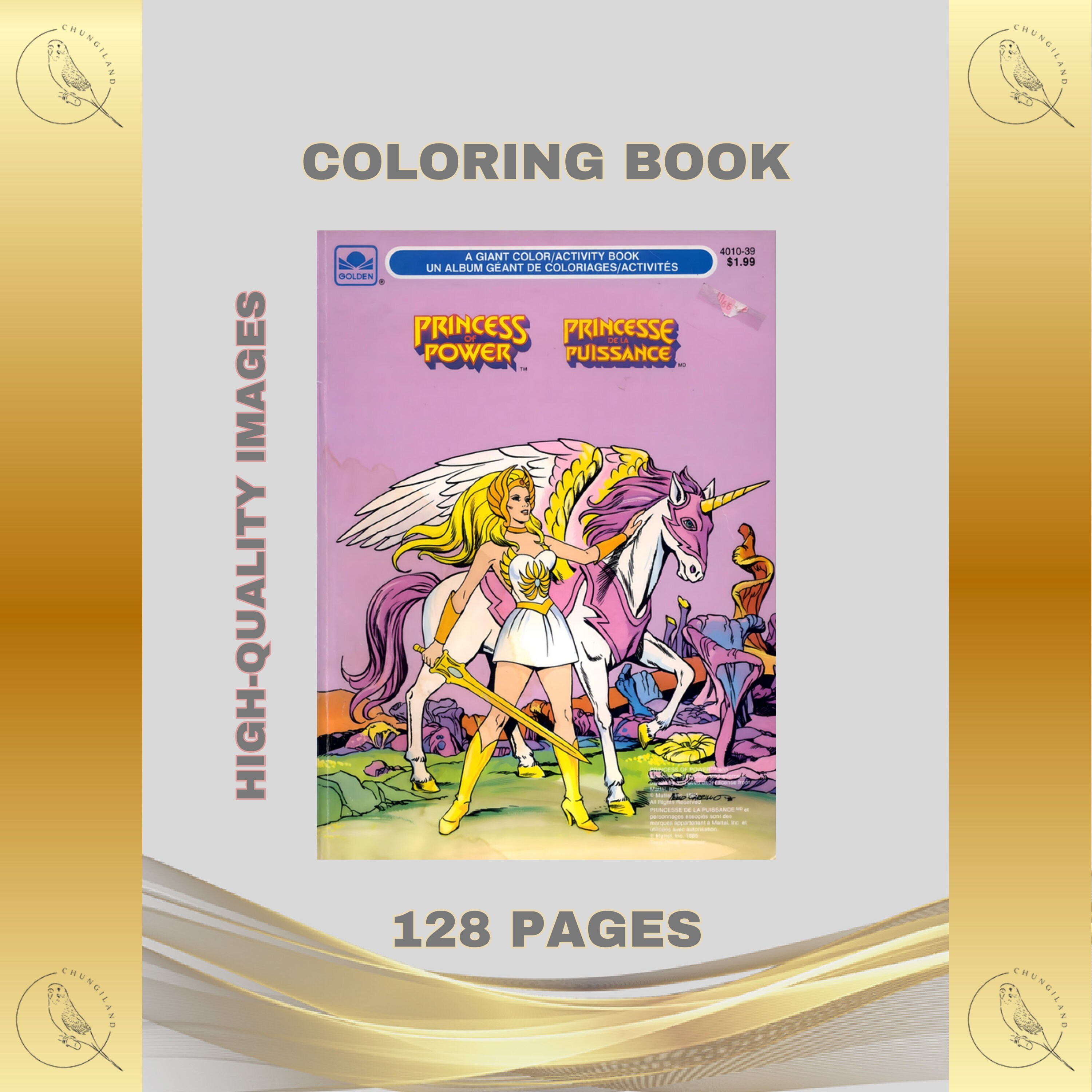 Coloring Book She-ra 128 Pages to Color Printable PDF Instant Digital ...