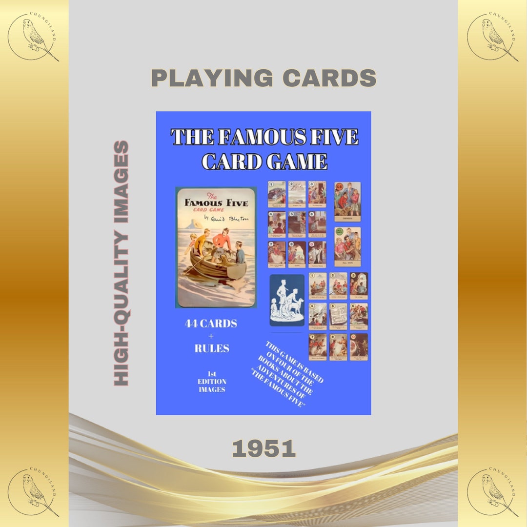 Vintage Card Game Printable PDF Instant Digital Download the Famous ...