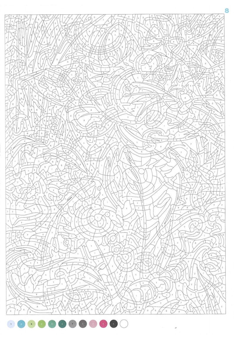 Coloring Book Color by Number Printable PDF Instant Digital Download ...