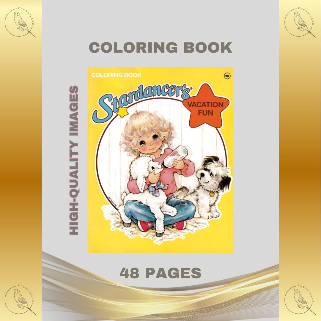Vintage Coloring Book 48 Pages Printable PDF Instant Digital Download ...