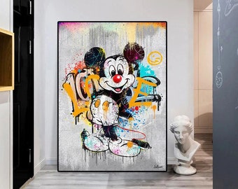 Mickey Mouse Canvas Painting - Etsy