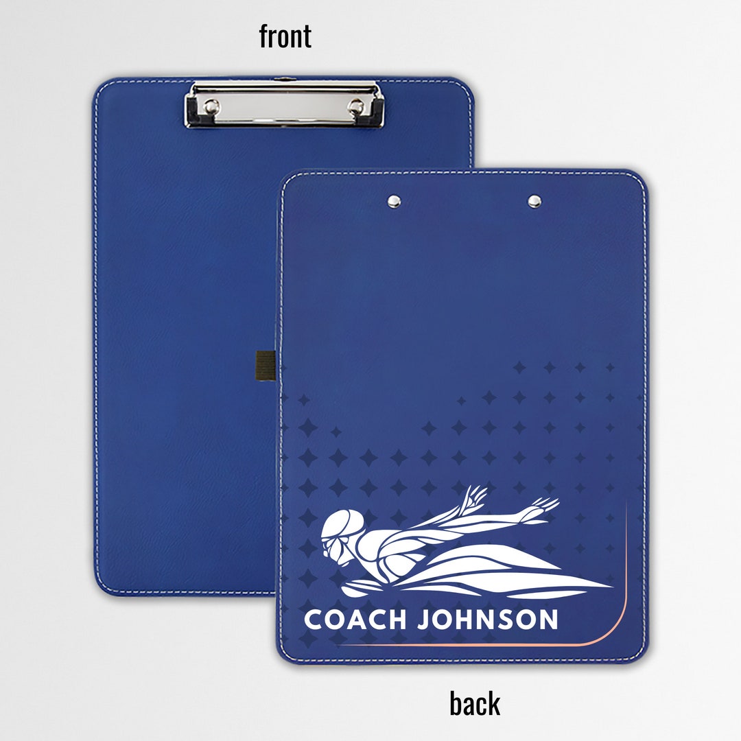 Personalized Swim Coach Clipboard Custom Gift Idea Swim Coach ...