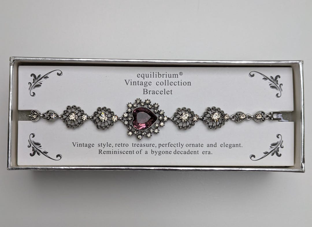 Boxed Equilibrium Vintage Art Deco Silver & Sparkling Cut Crystal ...