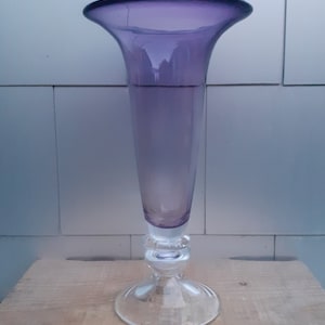Purple Vase Vintage Glass - Etsy UK