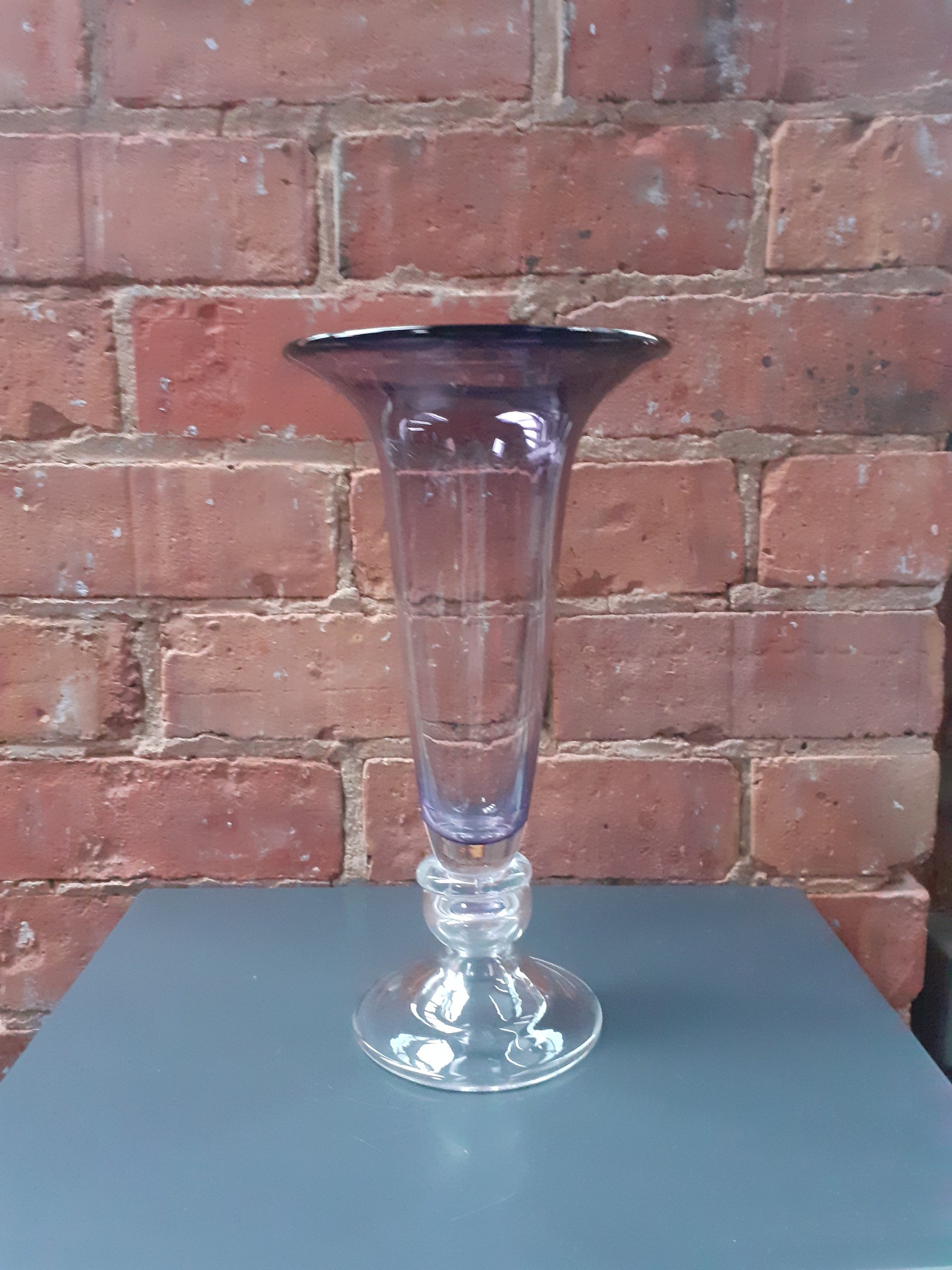 Purple Vase Vintage Glass - Etsy UK