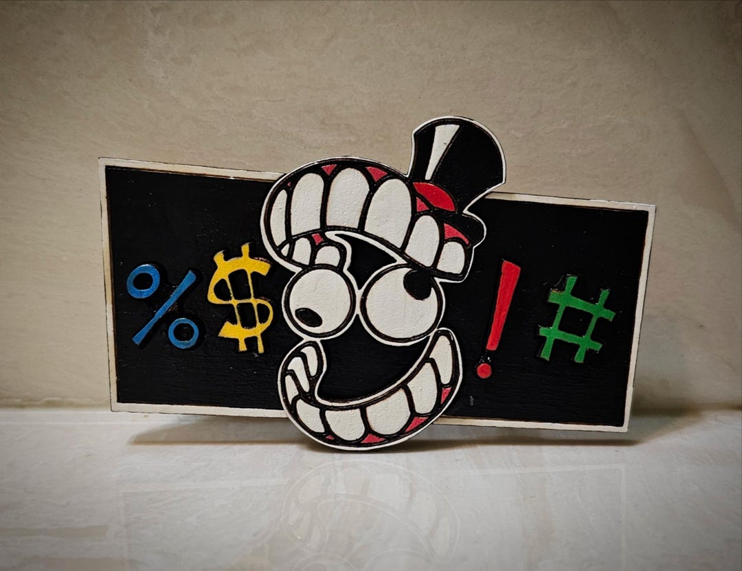 Caine's Censor Bar Handpainted Wooden Pin/magnet/charm (inspired by the ...